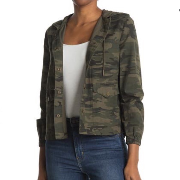 Sanctuary | Jackets & Coats | Nwt Sanctuary Camo Print Hooded Snap ...